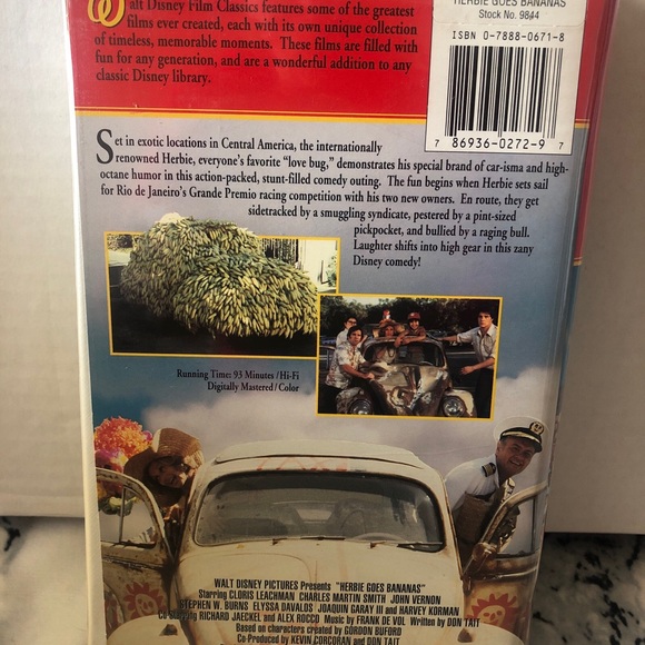 Disney | Media | Herbie Goes Bananas Vhs Video Tape Clamshell Case ...